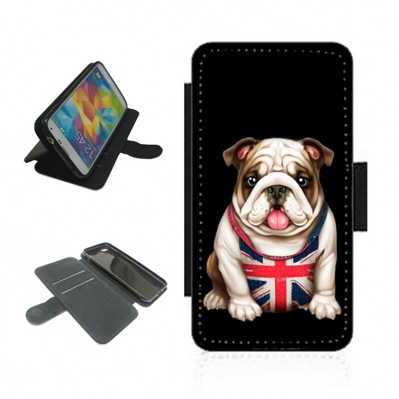 Bulldog Phone Case Wallet for iPhone / Samsung