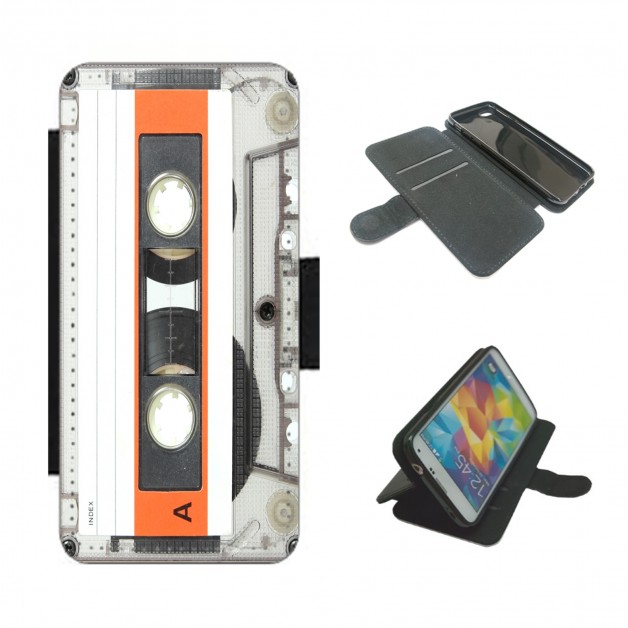 Cassette tape iPhone / Samsung phone case wallet