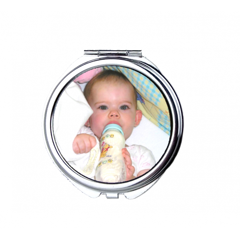 Personalised Compact Round Mirror Custom printed